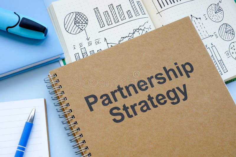 Document with Partnership Strategy. Business Collaboration. Stock Image ...