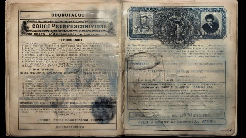 Document passport texture stock illustration. Illustration of generated ...