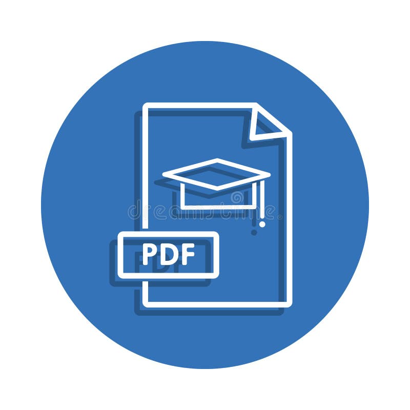 Document PDF Icon. Element of Education for Mobile Concept and Web Apps ...