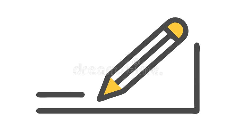 Document with Pen Icon Vector for Writing Editing Content Creation ...