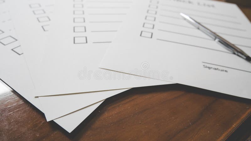 Document with Pen and Space for Fill Information Stock Image - Image of ...