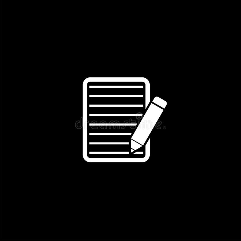 Document with Pencil Ion Logo Sign Stock Vector - Illustration of blank ...