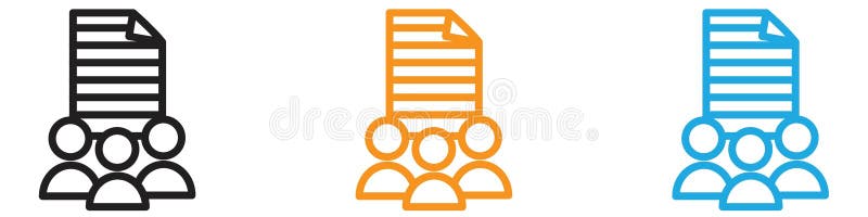 Document Petition Vector Logo Set Collection for Web App Ui Stock ...