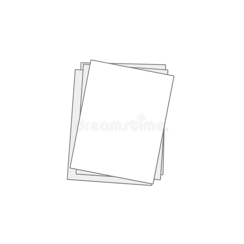 Document Pile, Sheet Stack Icon, Stock Vector Illustration Isolated on ...