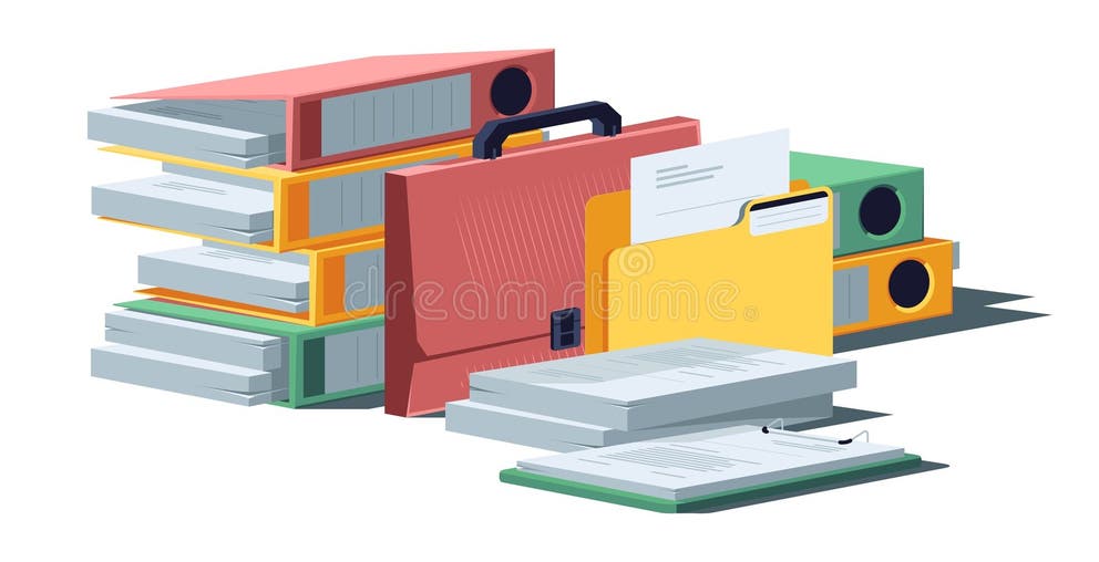 Stacked Document Sheets Stock Illustrations – 1,152 Stacked Document ...