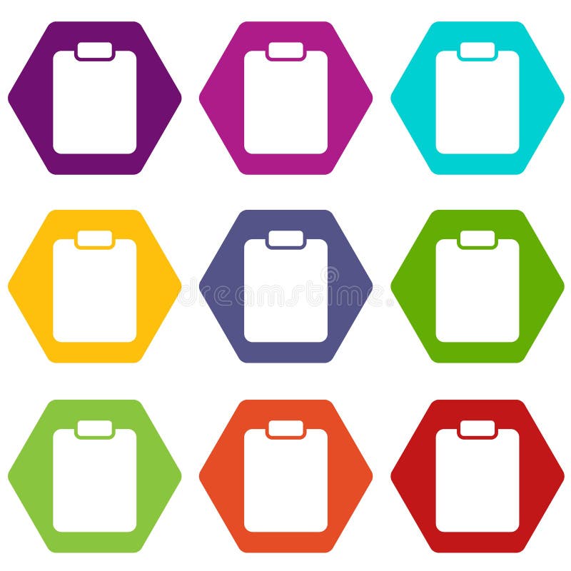 Document Plan Icons Set 9 Vector Stock Vector - Illustration of ...