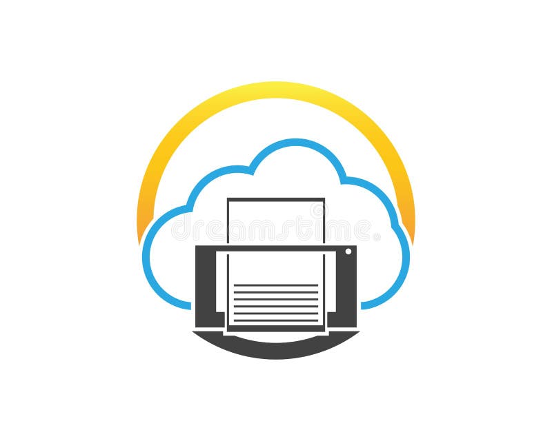Document Printer Logo Template Stock Vector - Illustration of message ...