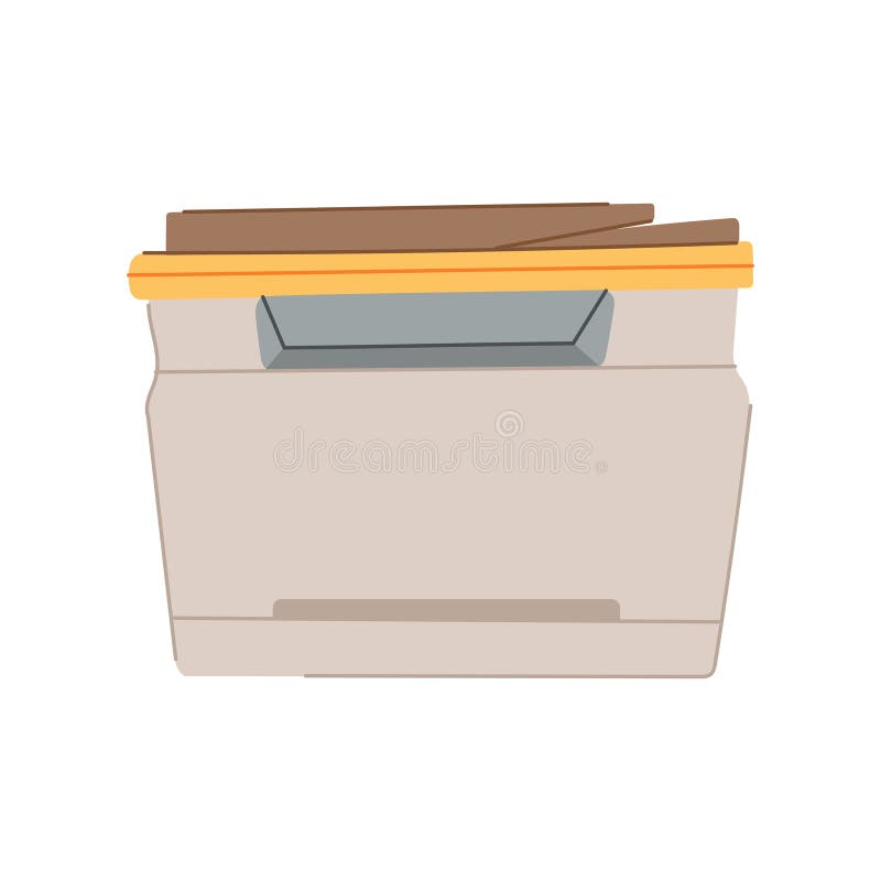 Document Printer Paper Cartoon Vector Illustration Stock Illustration ...