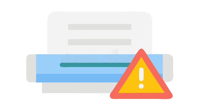Document Printing Error Alert Icon, Vector Design Generative AI Stock ...