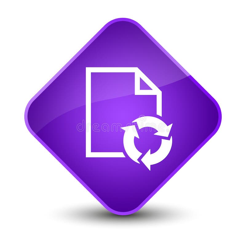 Document Process Icon Elegant Purple Diamond Button Stock Illustration ...