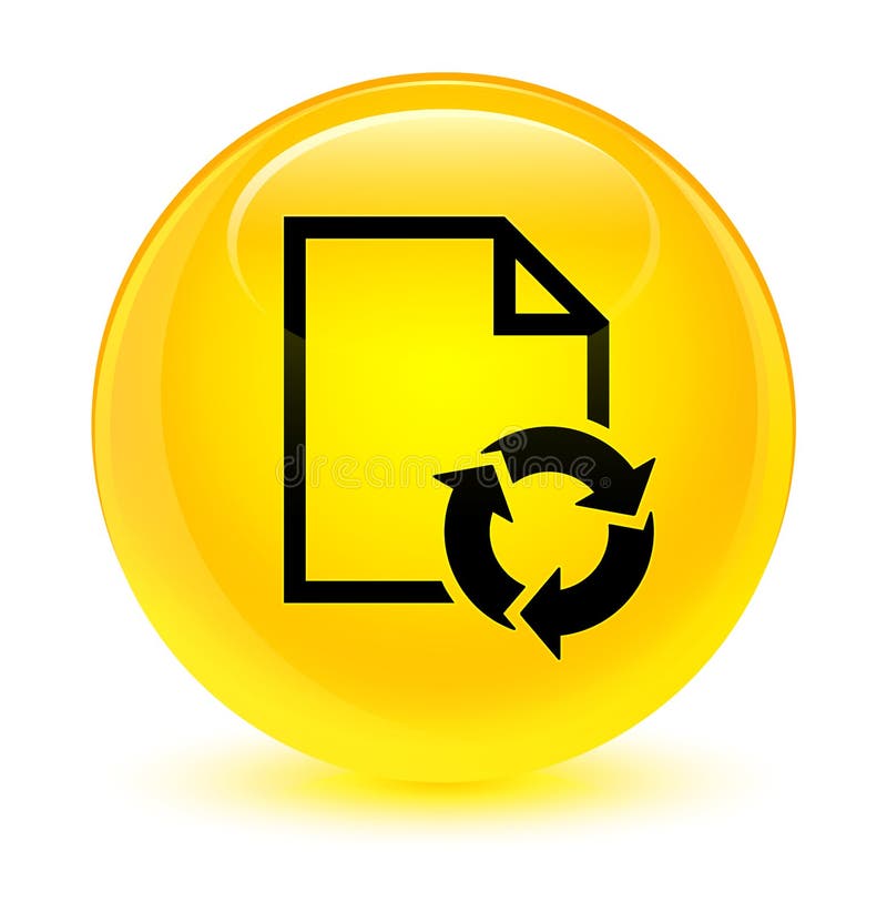 Document Process Icon Isolated on Glassy Orange Round Button Abstract ...