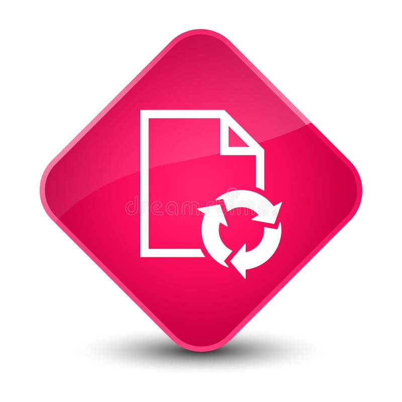 Document Process Icon Elegant Pink Diamond Button Stock Illustration ...
