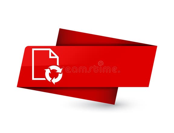 Document Process Icon Premium Red Tag Sign Stock Illustration ...