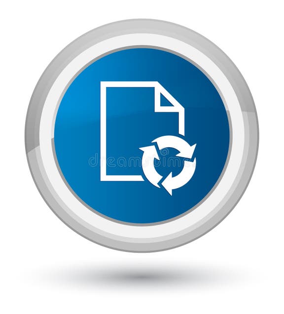 Document Process Icon Prime Blue Round Button Stock Illustration ...