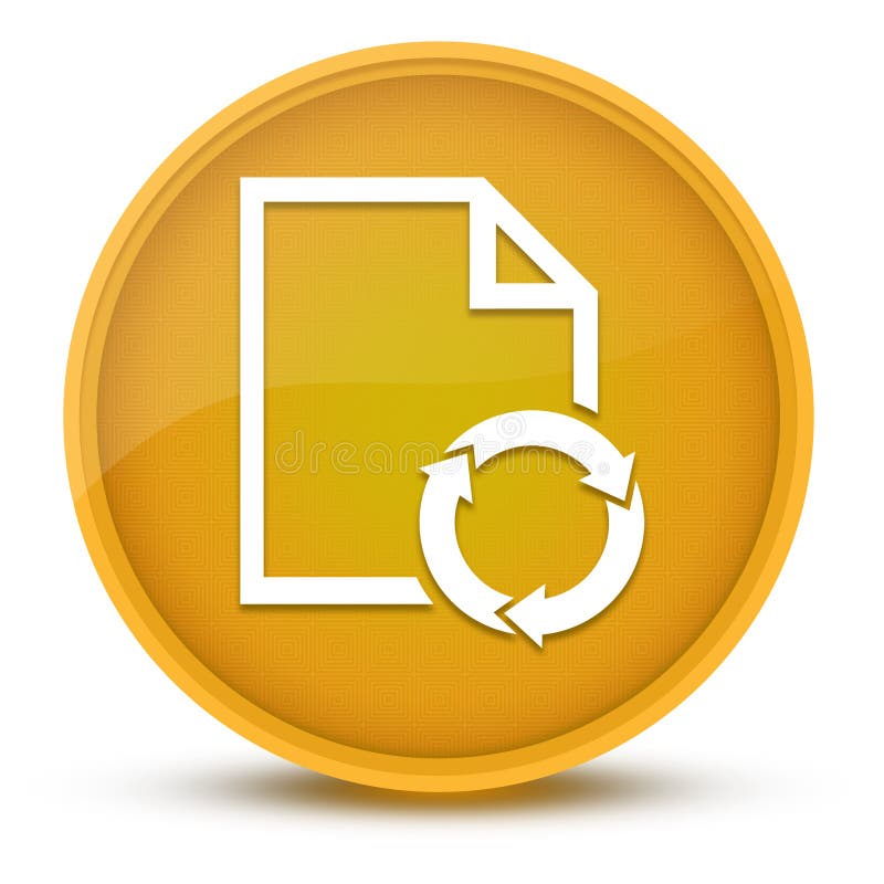 Document Process Luxurious Glossy Yellow Round Button Abstract Stock ...
