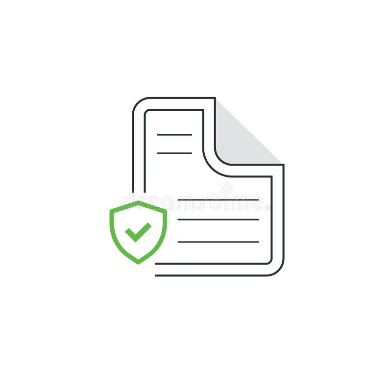 Document Protection Icon. Stock Vector Illustration Isolated on White ...