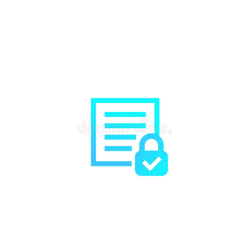 Document Protection Icon, Vector Stock Vector - Illustration of format ...