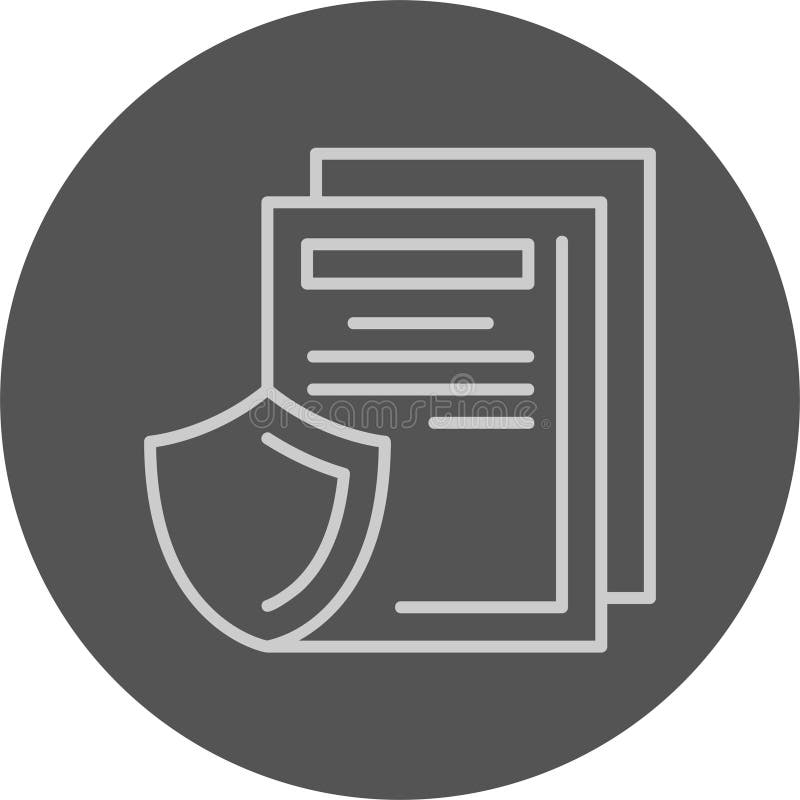 Document Protection Vector Icon Design Stock Vector - Illustration of ...
