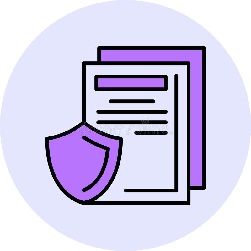Document Protection Vector Icon Design Stock Vector - Illustration of ...