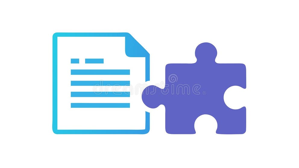 Document Puzzle Piece, Information Management & Problem Solving, Vector ...