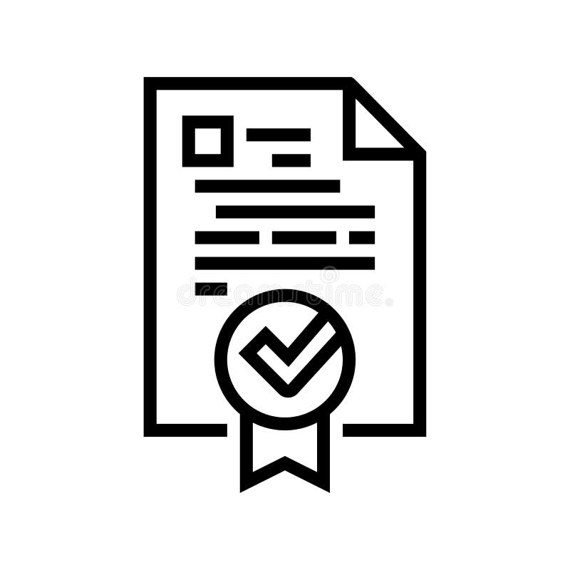 Document Quality Line Icon Vector Illustration Stock Vector ...