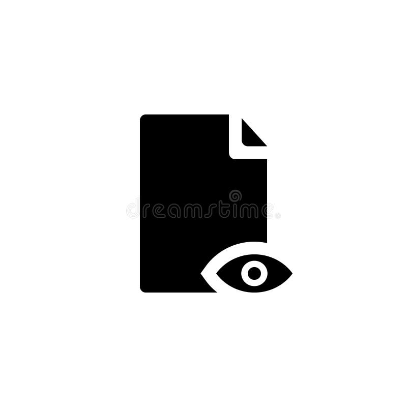 Document Reader Icon with Line Style Vector Illustration Stock Vector ...