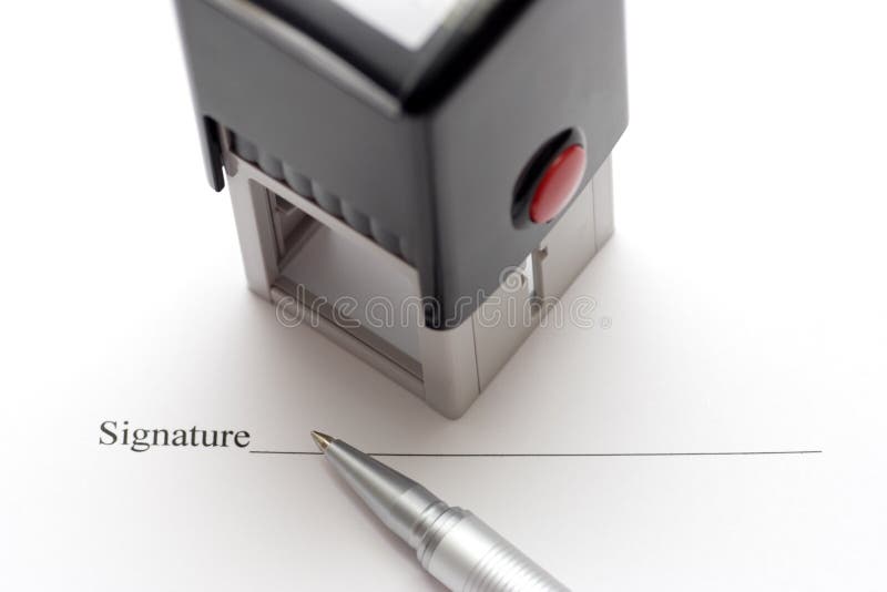 Document Ready for Signature Stock Image - Image of business, paper ...