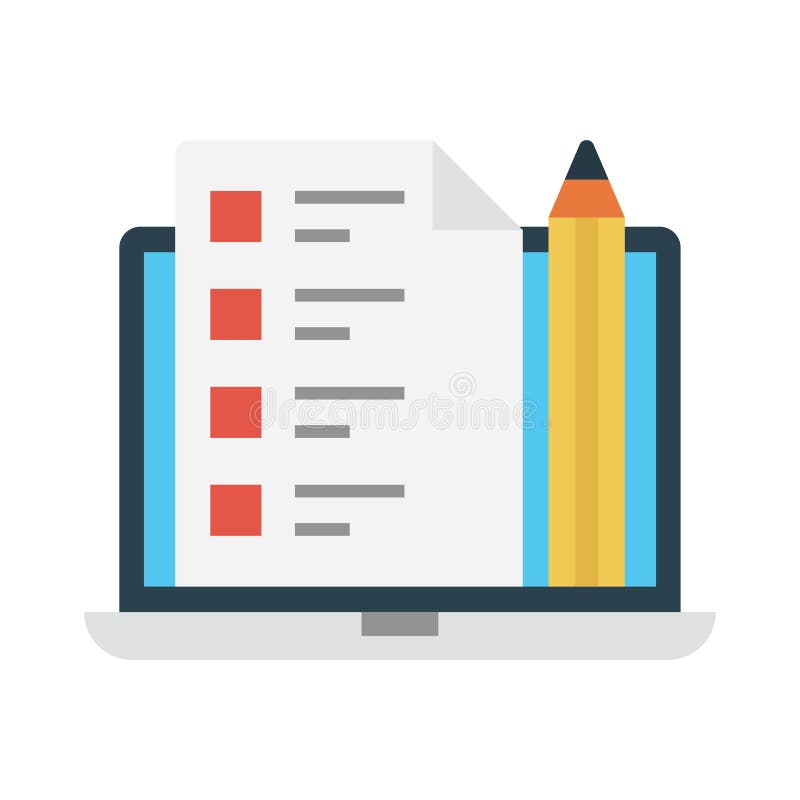 Document Reception Vector Flat Icon Stock Vector - Illustration of ...