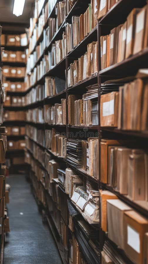 Document and Records Storage Facility Stock Illustration - Illustration ...