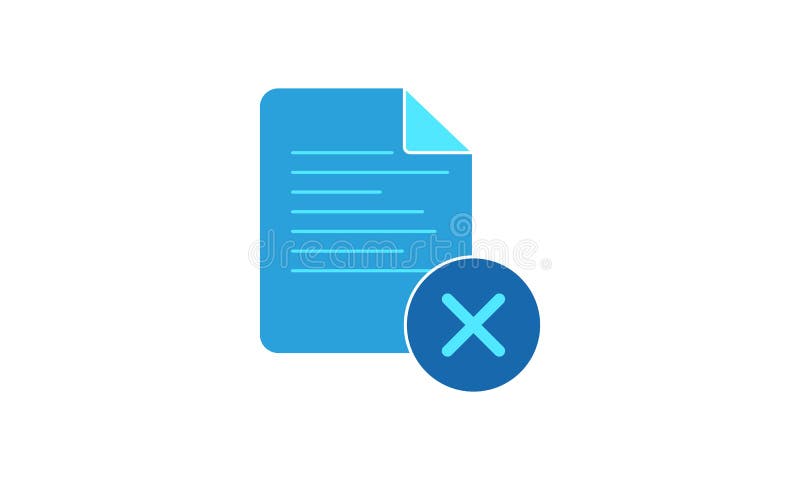 Disapproved Document Line Outline Icon Stock Vector - Illustration of ...