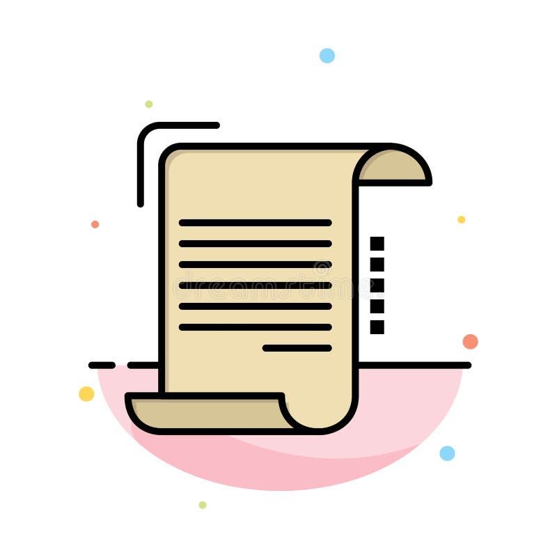 Document, Report, Note, Paper, Guidelines Abstract Flat Color Icon ...