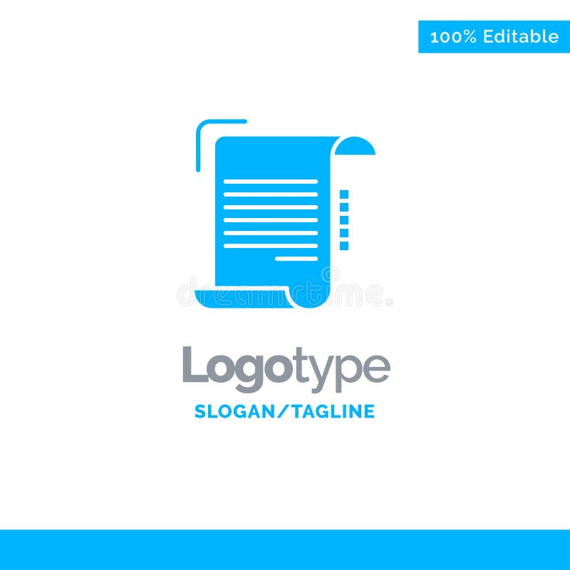 Document, Report, Note, Paper, Guidelines Blue Business Logo Template ...