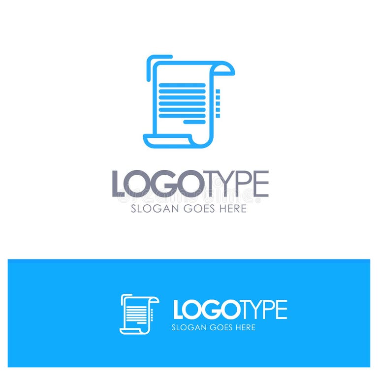 Document, Report, Note, Paper, Guidelines Blue Logo Line Style Stock ...