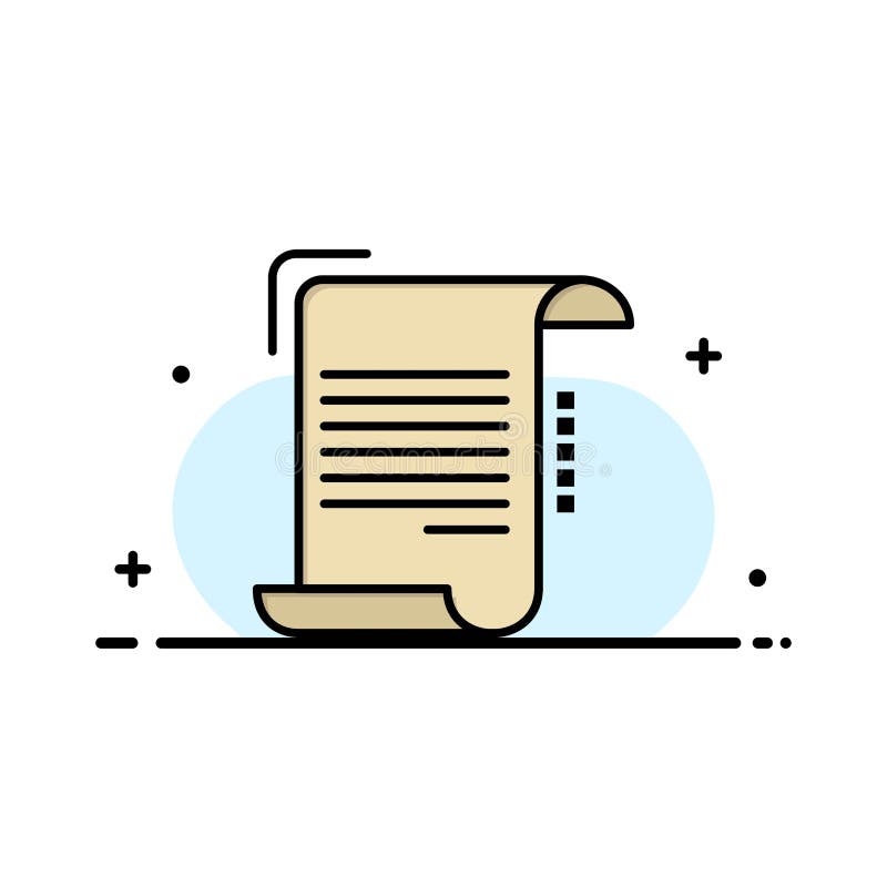 Document, Report, Note, Paper, Guidelines Business Logo Template. Flat ...