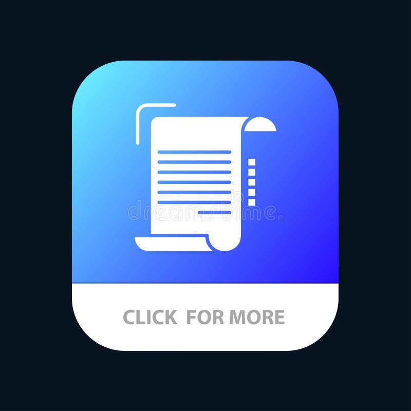 Document, Report, Note, Paper, Guidelines Mobile App Icon Design Stock ...