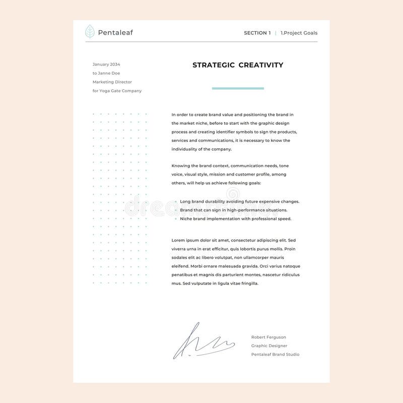 Document Report Presentation with Signature Stock Vector - Illustration ...