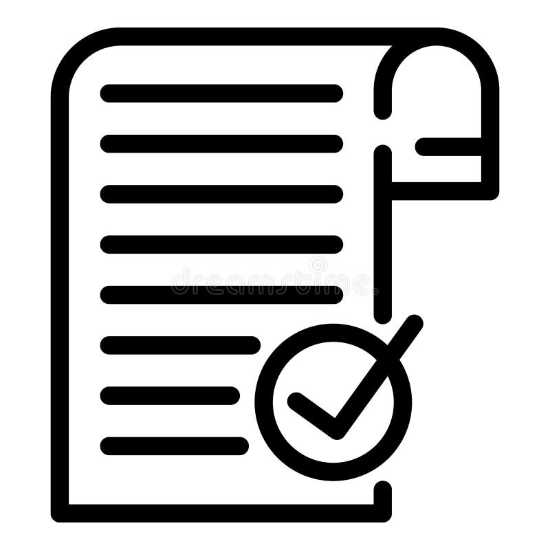 Document Request Icon, Outline Style Stock Vector - Illustration of ...