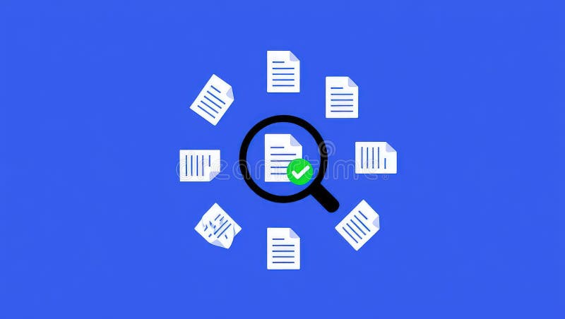 Document Review and Quality Control Concept. Stock Illustration ...