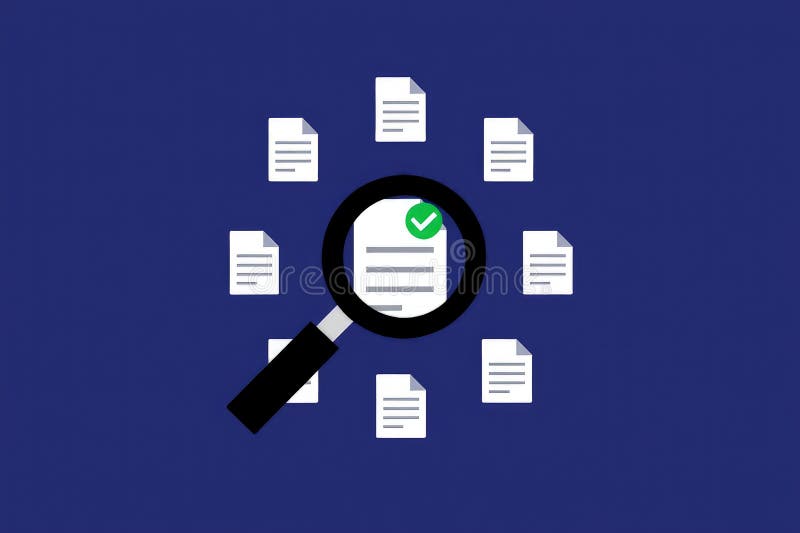 Document Review and Quality Control Concept. Stock Illustration ...