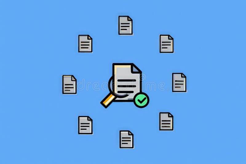 Document Review and Quality Control Concept. Stock Illustration ...