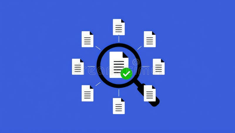 Document Review and Quality Control Concept. Stock Illustration ...