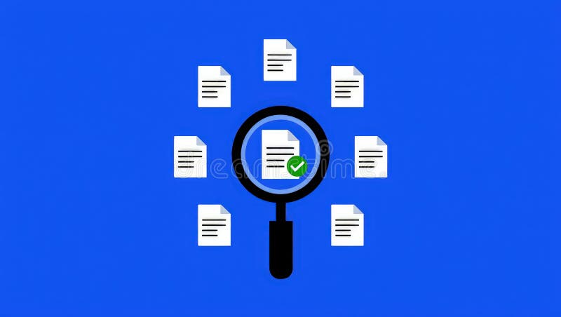 Document Review and Quality Control Concept. Stock Illustration ...