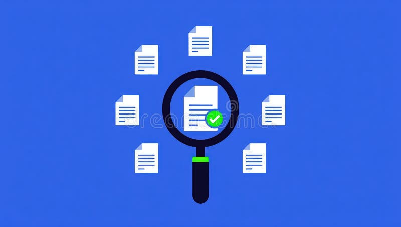 Document Review and Quality Control Concept. Stock Illustration ...