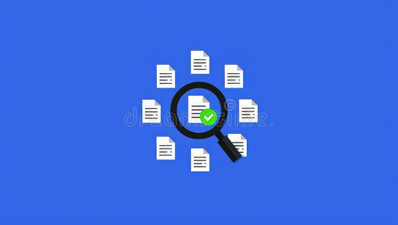 Document Review and Quality Control Concept. Stock Illustration ...