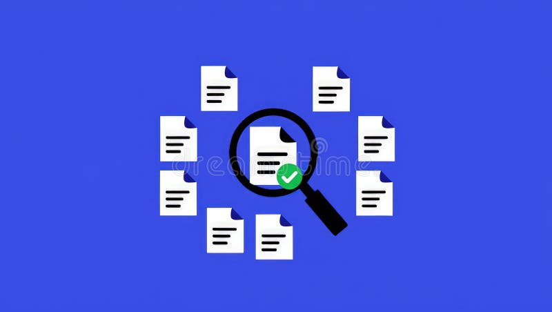 Document Review and Quality Control Concept. Stock Illustration ...