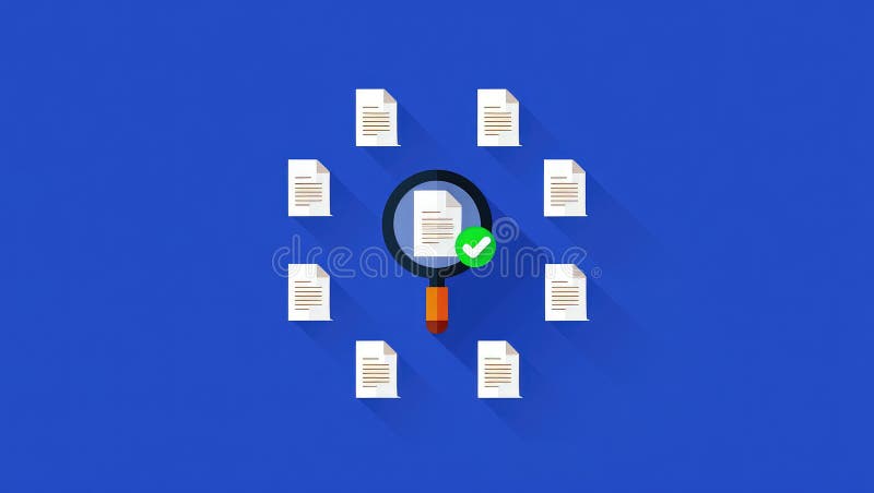 Document Review and Quality Control Concept. Stock Illustration ...