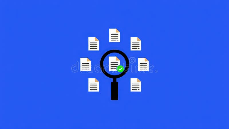 Document Review and Quality Control Concept. Stock Illustration ...