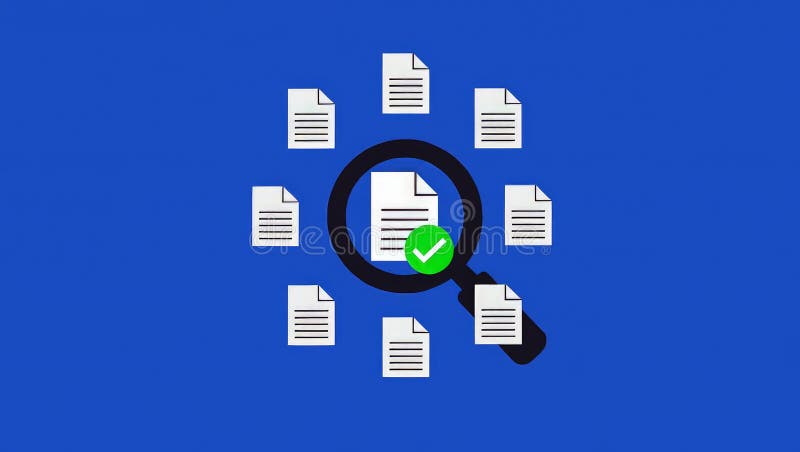 Document Review and Quality Control Concept. Stock Illustration ...