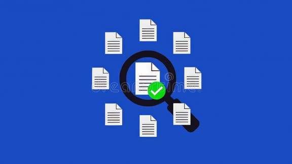 Document Review and Quality Control Concept. Stock Illustration ...