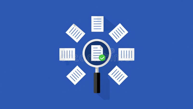 Document Review and Quality Control Concept. Stock Illustration ...